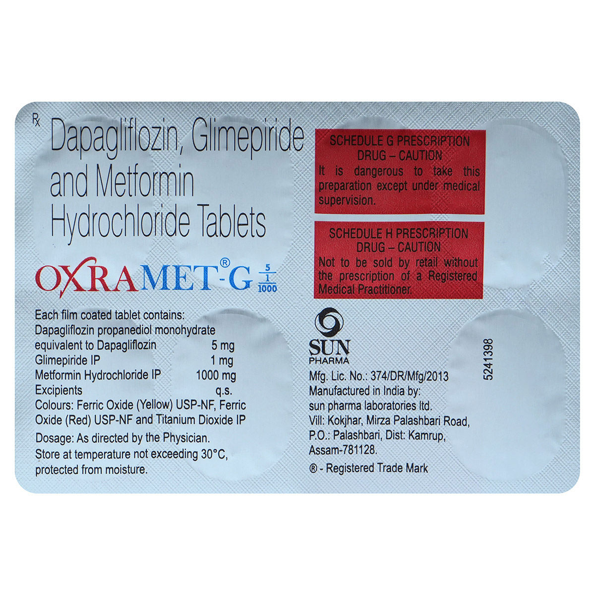 Oxramet-G 5/1/1000 Tablet | Uses, Side Effects, Price | Apollo Pharmacy