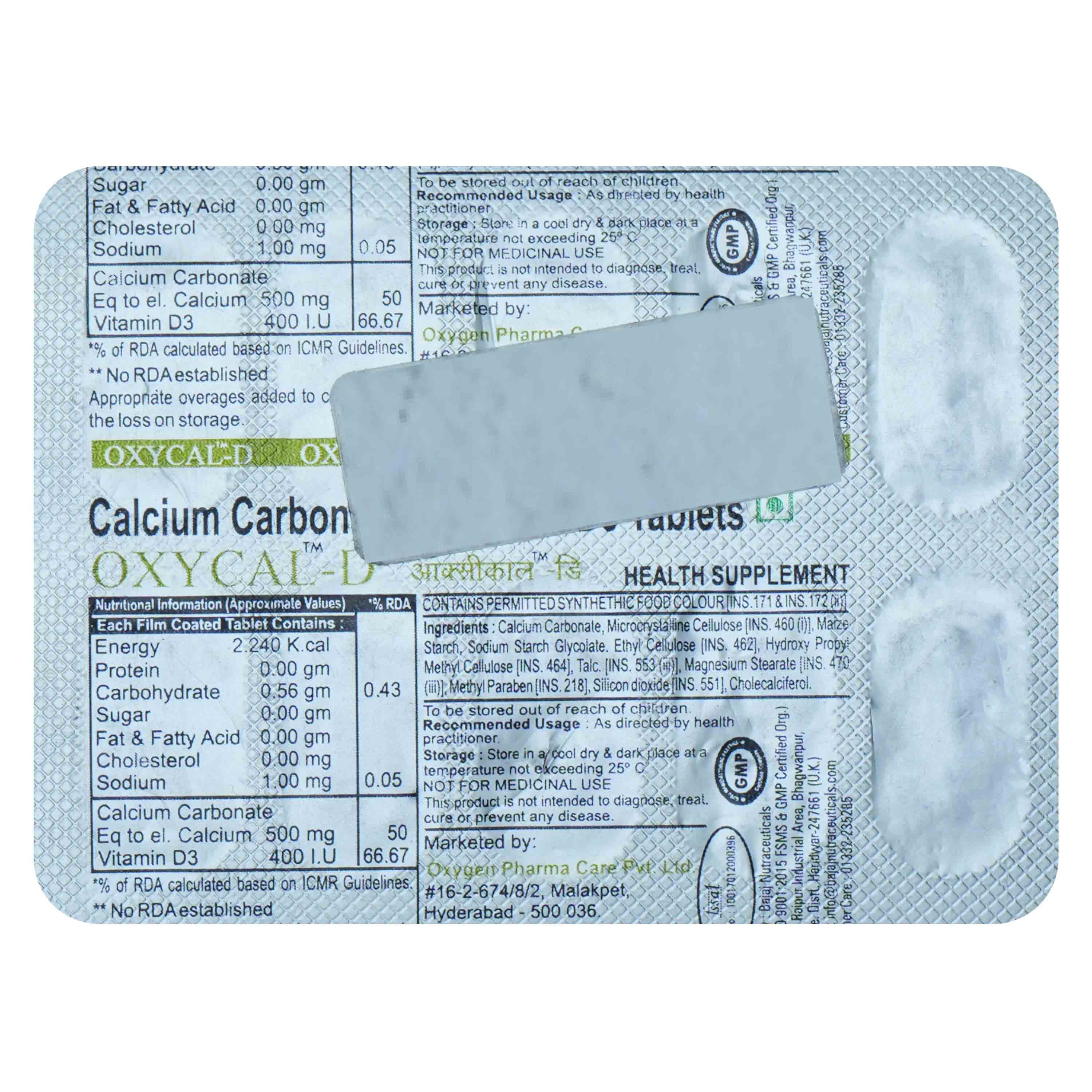 Oxycal D3 Tablet | Uses, Side Effects, Price | Apollo Pharmacy
