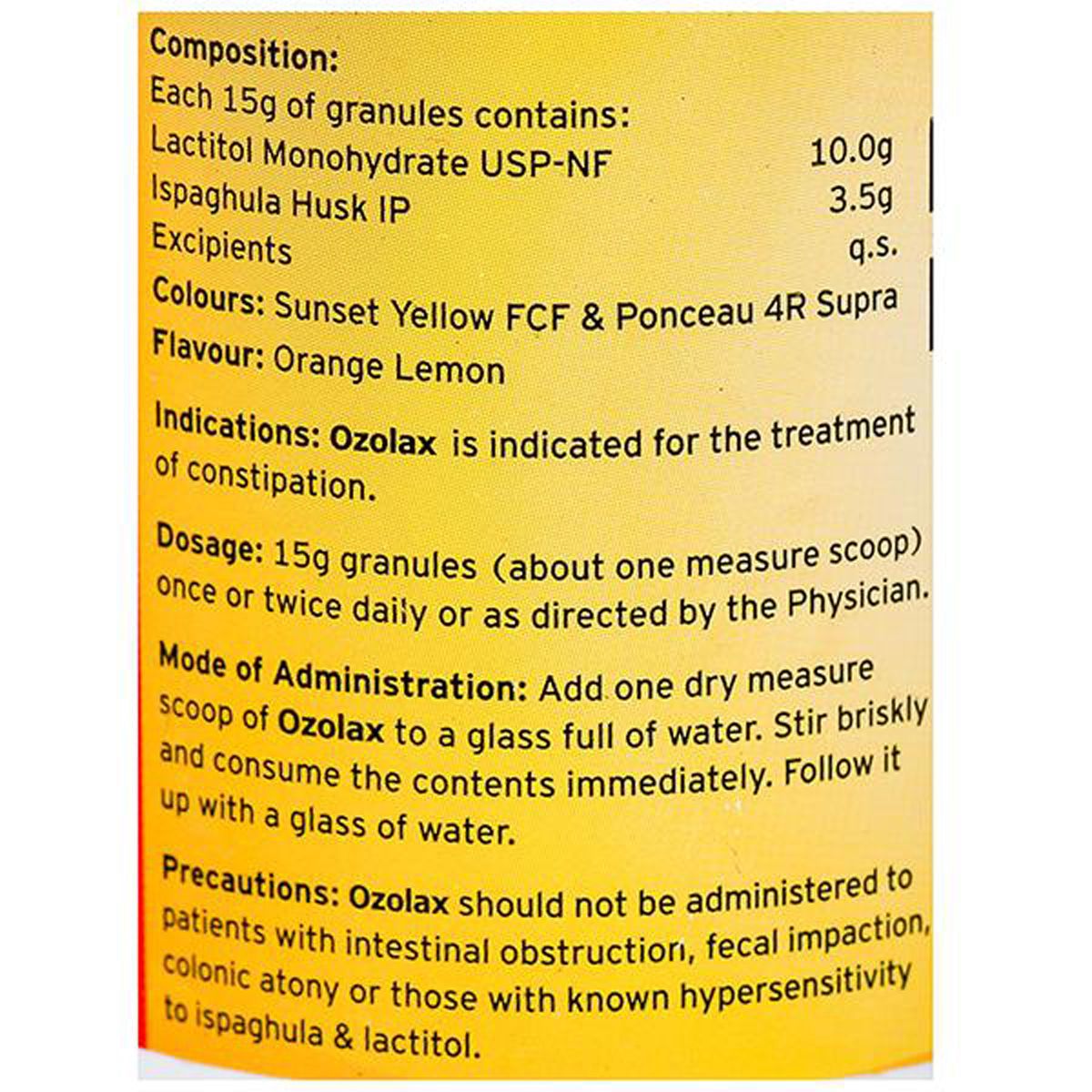 Ozolax Granules 90Gm Price, Uses, Side Effects, Composition - Apollo ...