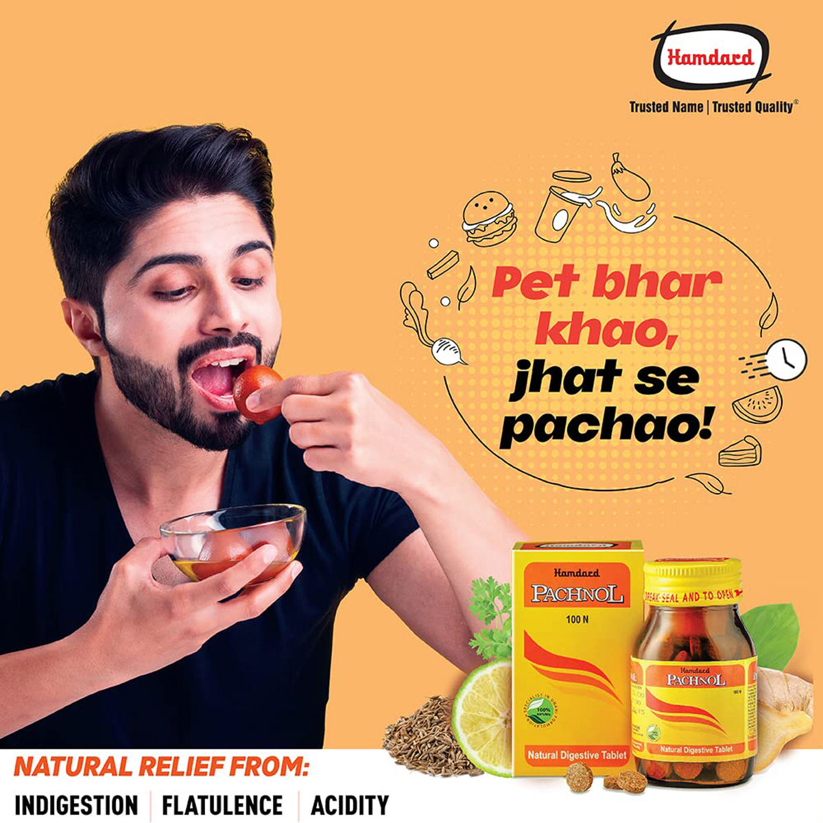 Hamdard Pachnol, 100 Tablets Price, Uses, Side Effects, Composition ...