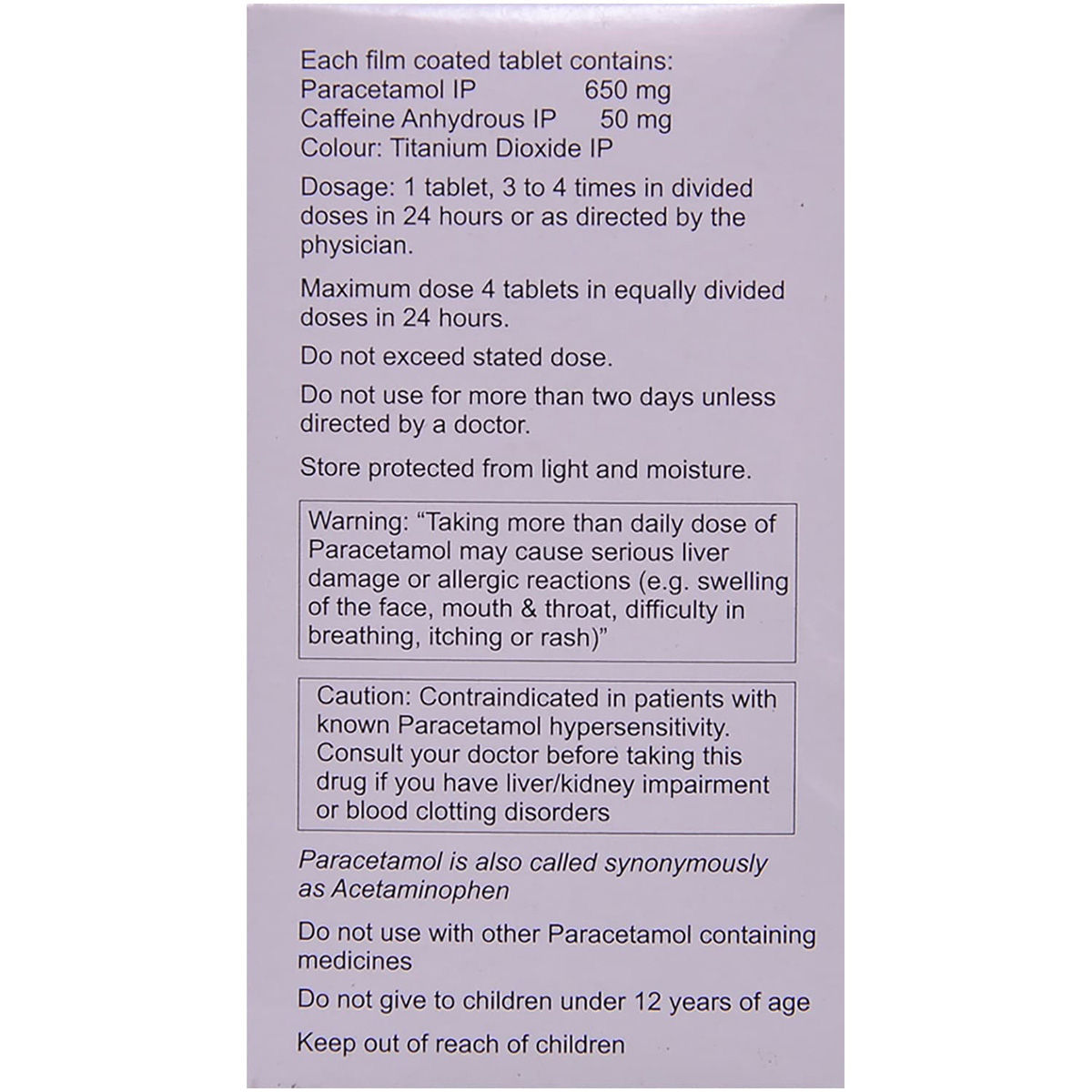 Pacimol Active Tablet 10's Price, Uses, Side Effects, Composition ...