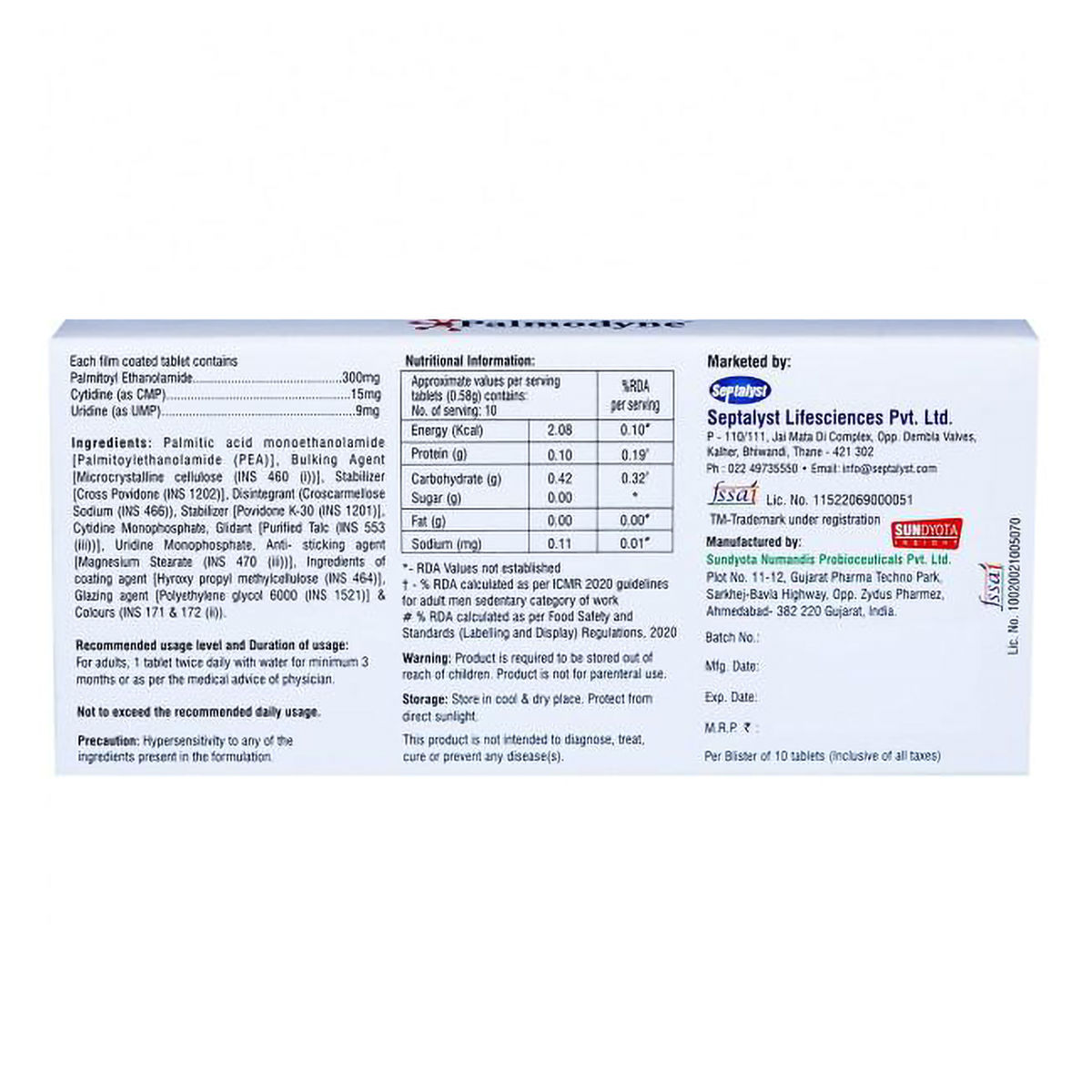 Palmodyne Tablet | Uses, Side Effects, Price | Apollo Pharmacy