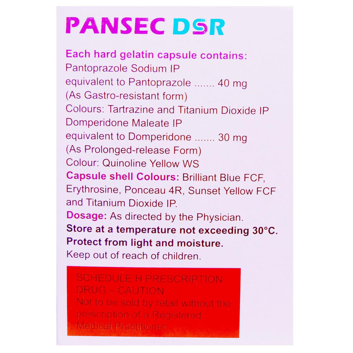 Pansec DSR Capsule | Uses, Side Effects, Price | Apollo Pharmacy