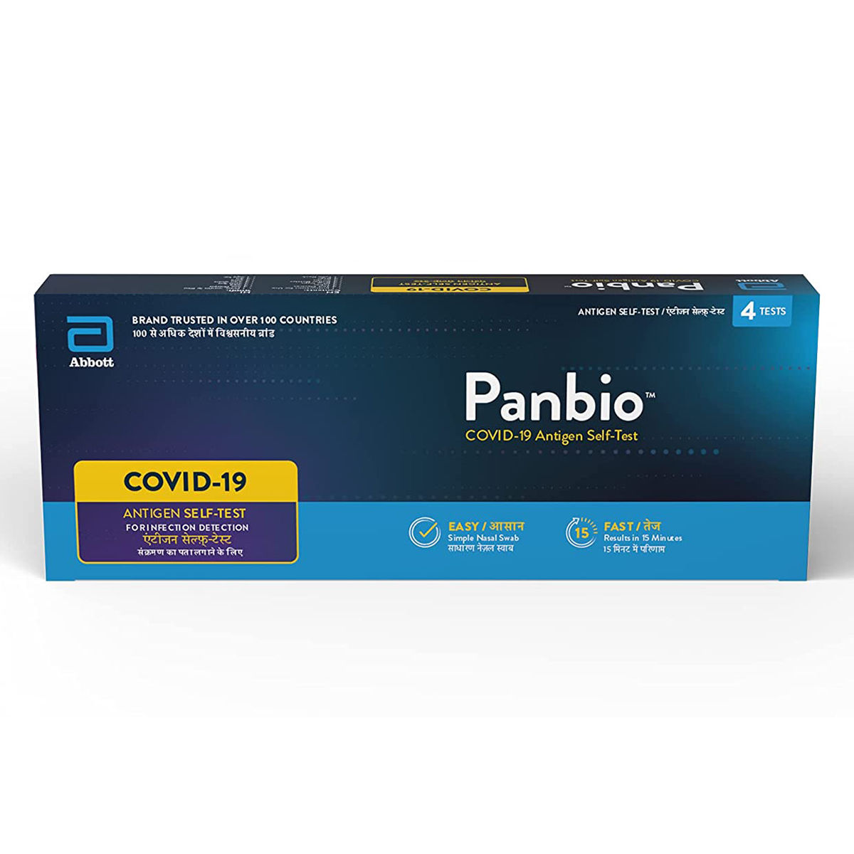 Buy Panbio Covid-19 Antigen Self Test, 4 Tests Kit | 19 Minutes ...