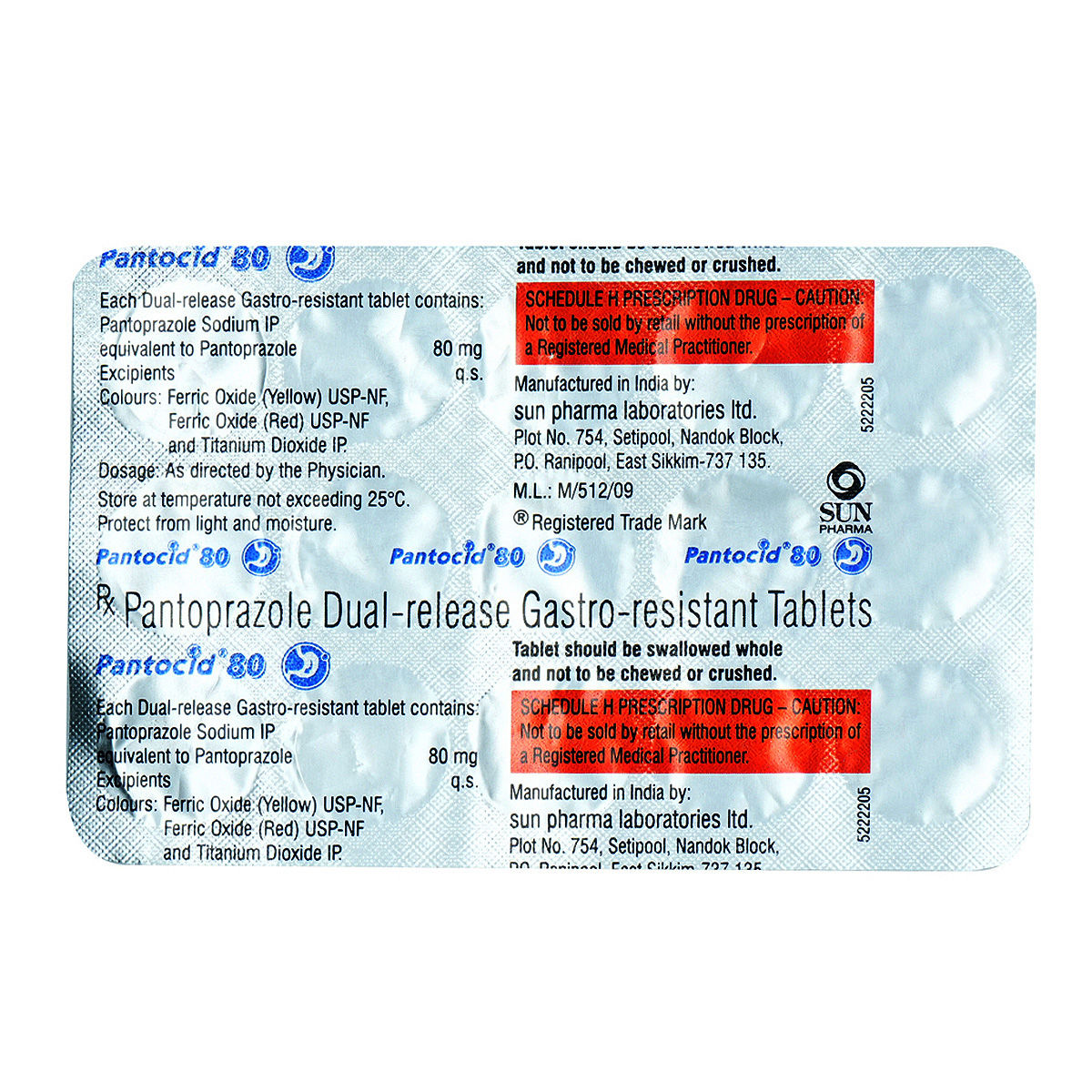 Pantocid 80 mg Tablet 15's Price, Uses, Side Effects, Composition - Apollo Pharmacy