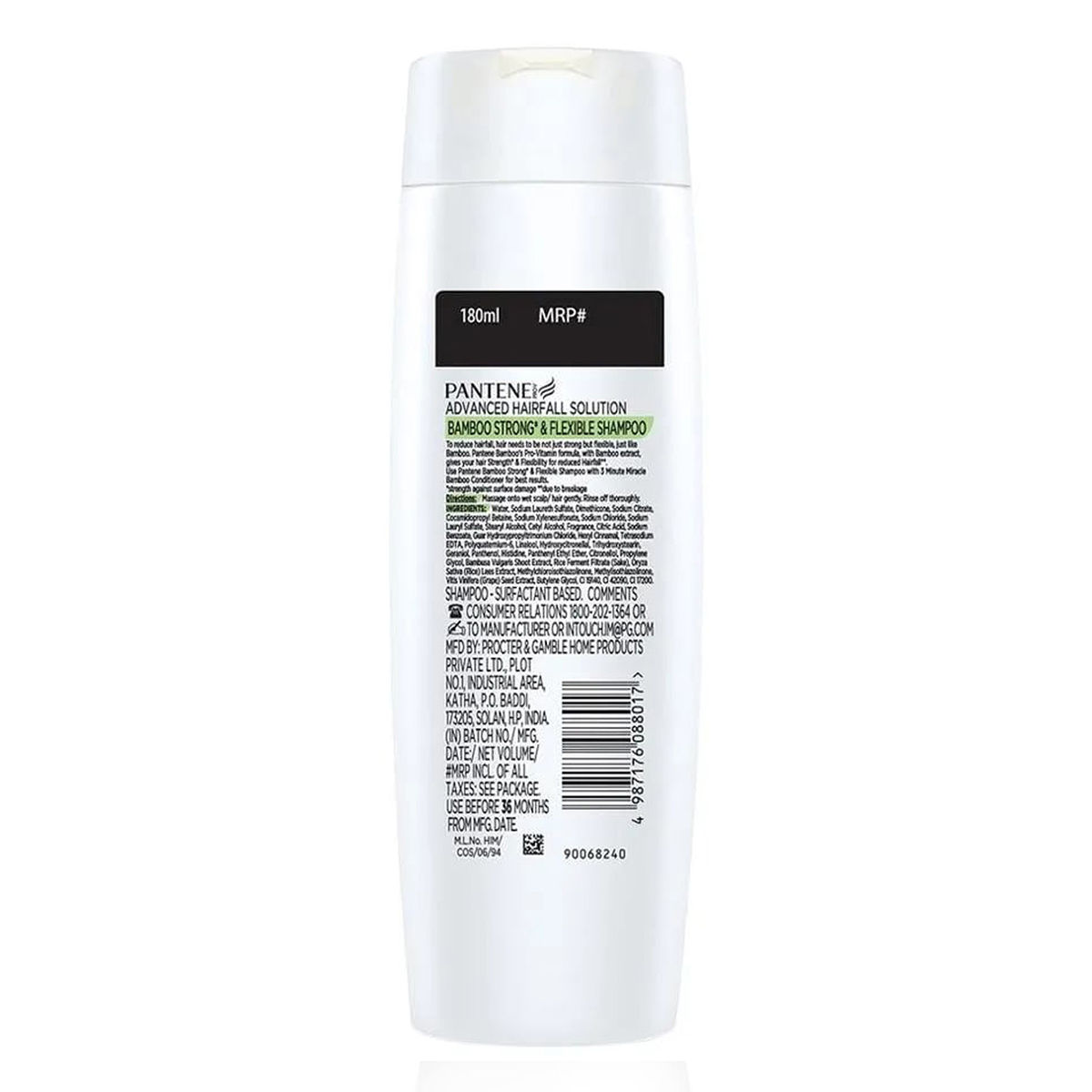 Buy Pantene Advanced Hairfall Solution Bamboo Shampoo, 180 ml | 19 ...
