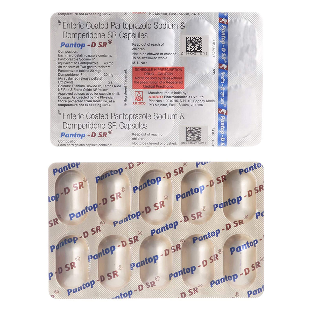 Pantop-D SR Capsule 15's Price, Uses, Side Effects, Composition - Apollo Pharmacy