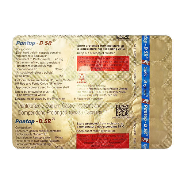 Pantop-D SR Capsule | Uses, Side Effects, Price | Apollo Pharmacy