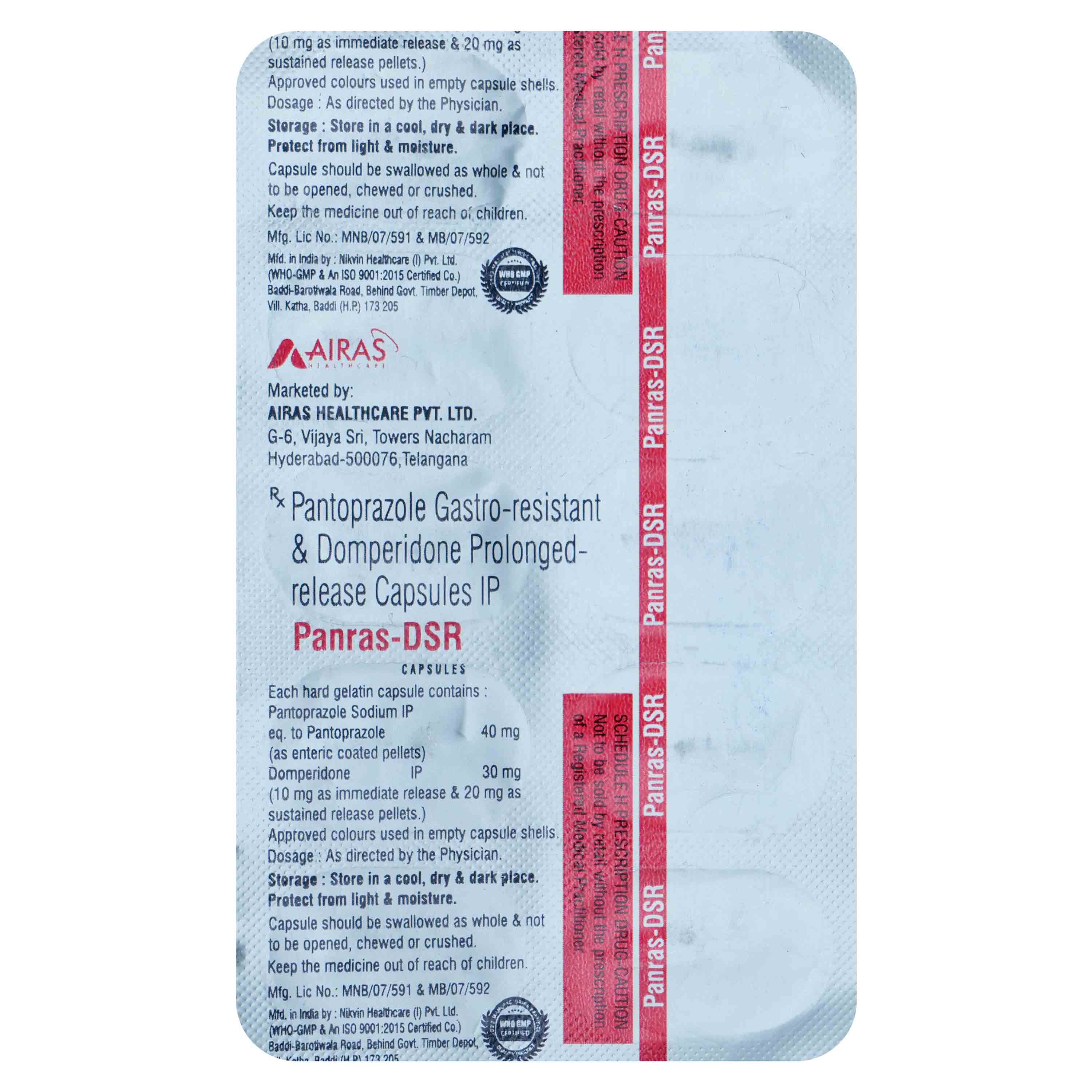 Panras DSR Capsule | Uses, Side Effects, Price | Apollo Pharmacy
