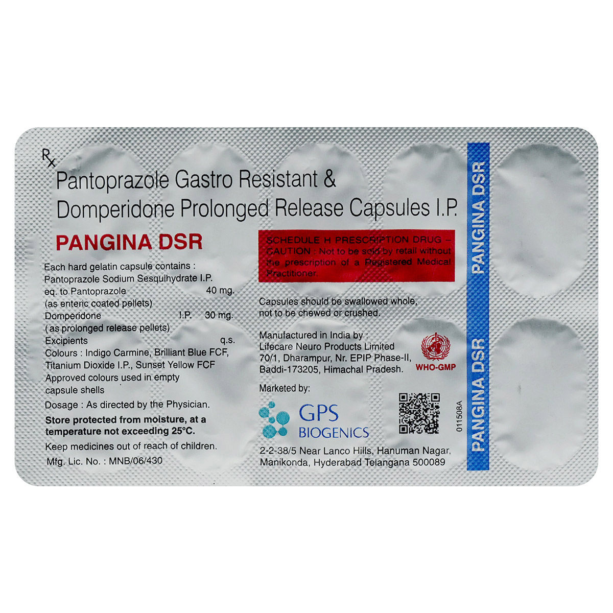 Pangina DSR Capsule 10's | Uses, Side Effects, Price | Apollo Pharmacy