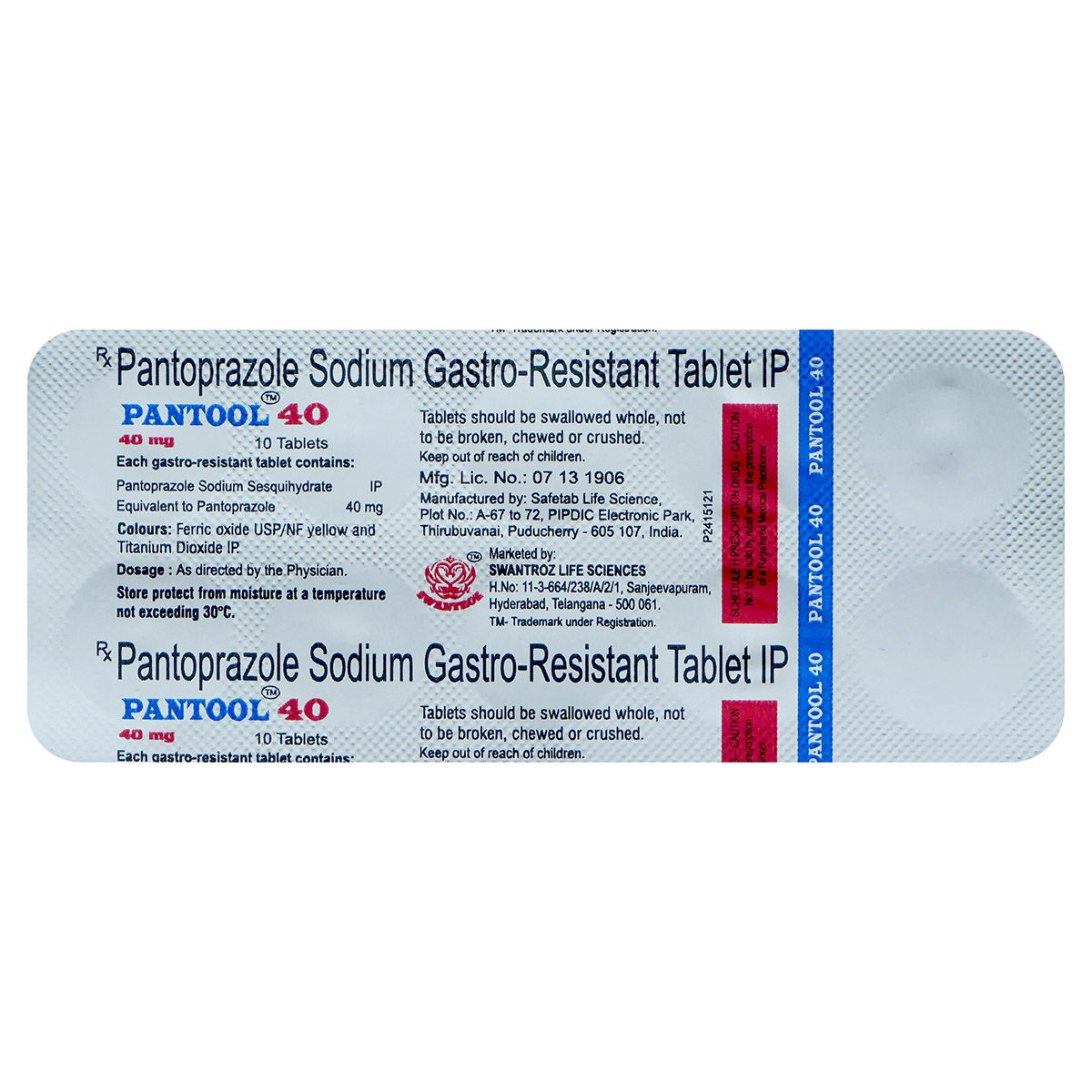 Pantool 40 mg Tablet 10's | Uses, Side Effects, Price | Apollo Pharmacy