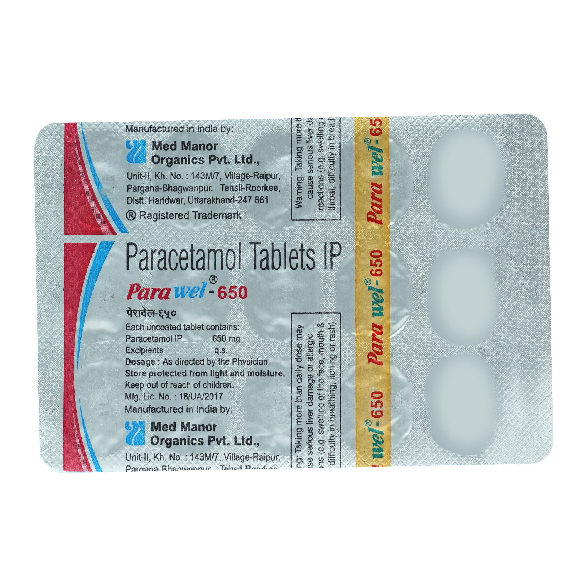 Parawel-650 mg Tablet 15's Price, Uses, Side Effects, Composition ...