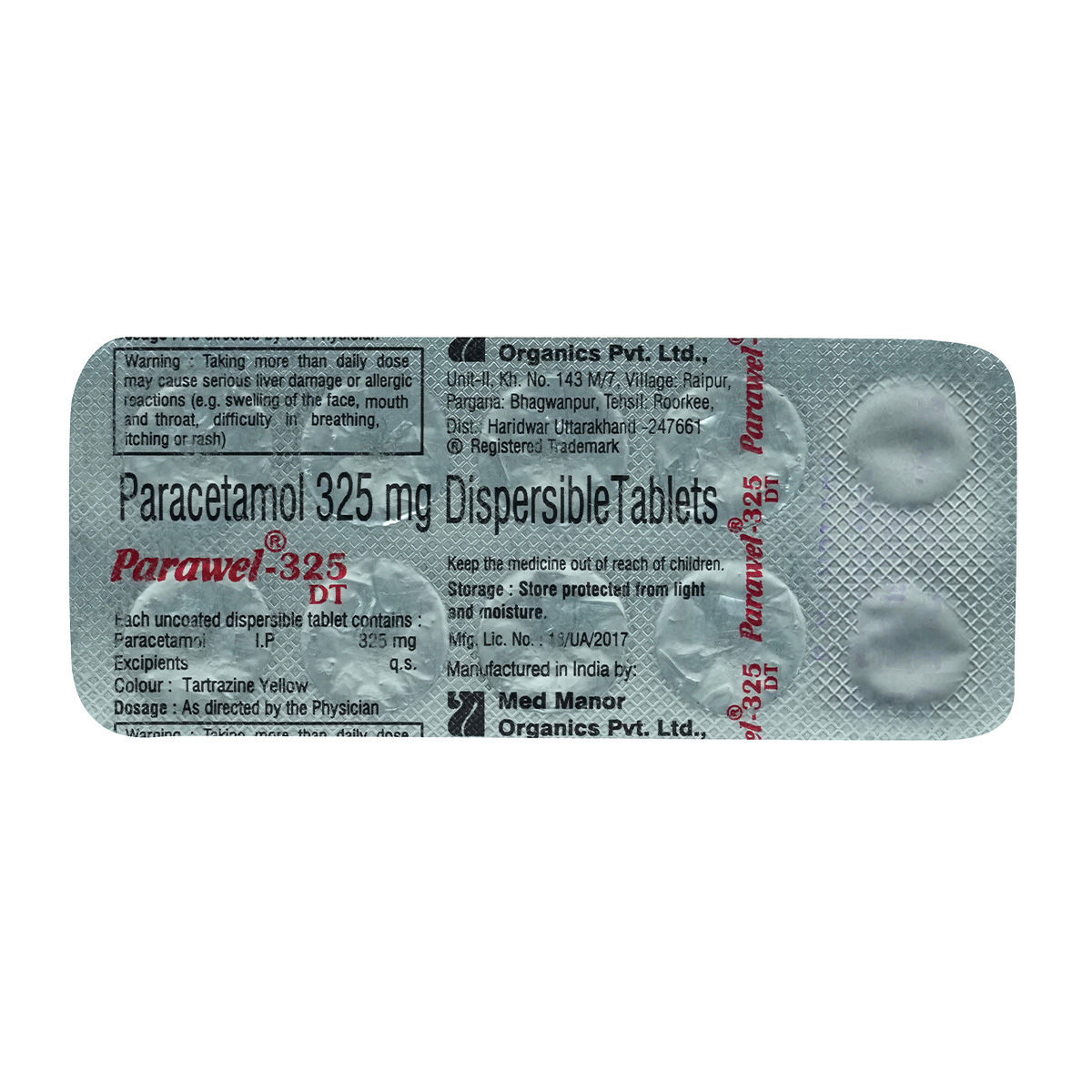 Parawel-325Mg Dt Tab 10'S Price, Uses, Side Effects, Composition ...