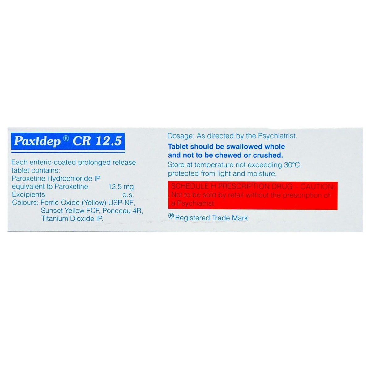 Paxidep CR 12.5 Tablet 10's Price, Uses, Side Effects, Composition ...