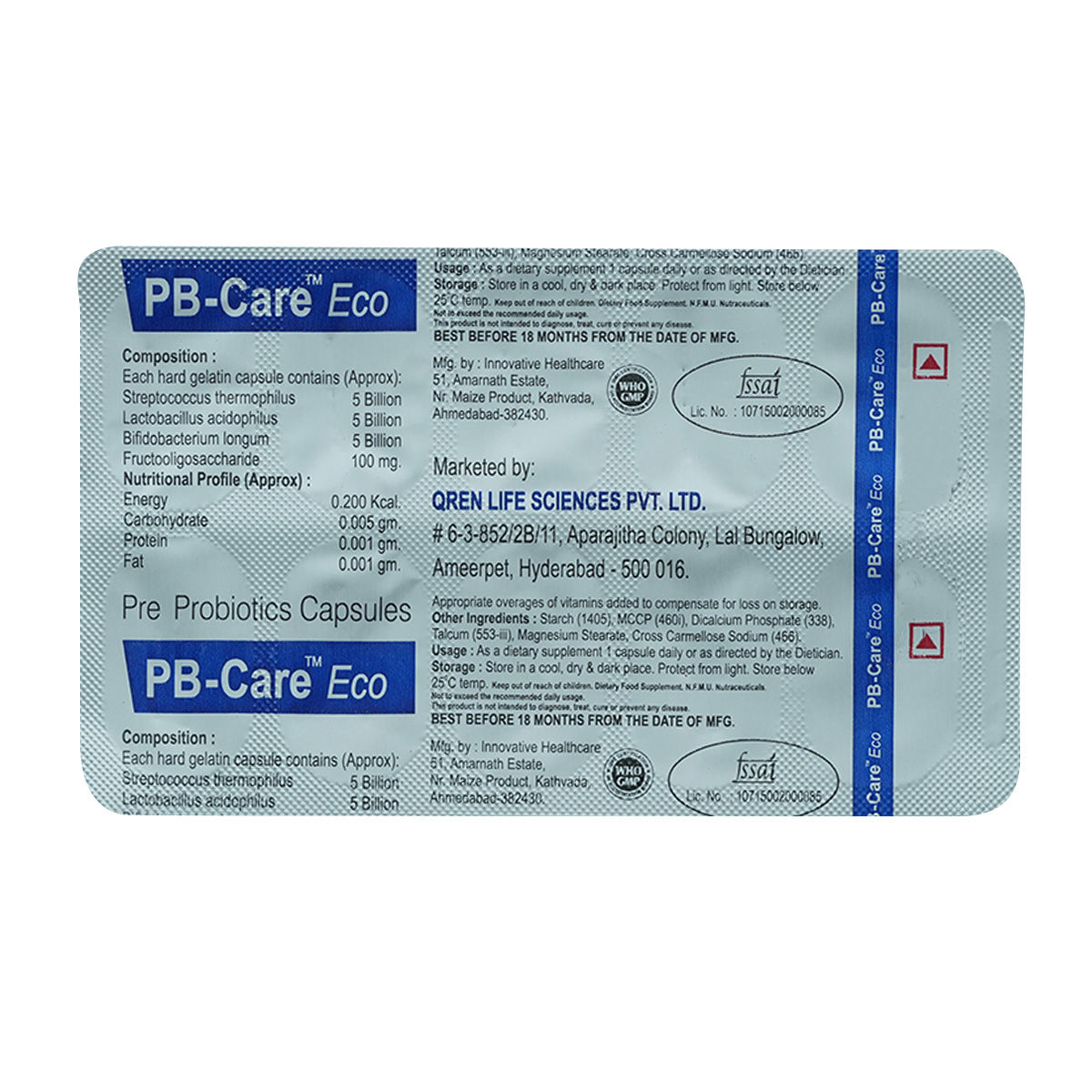 PB-Care Eco Capsule 10's Price, Uses, Side Effects, Composition ...