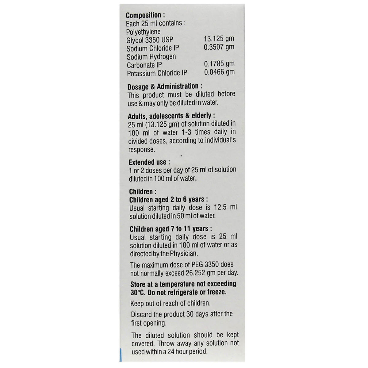 Pegclear Oral Solution | Uses, Side Effects, Price | Apollo Pharmacy