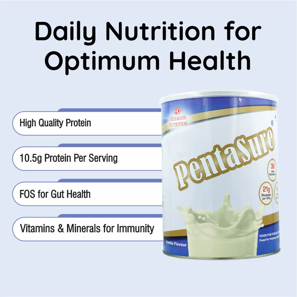 Pentasure Vanilla Flavour Nutritional Powder, 400 gm Tin Price, Uses ...