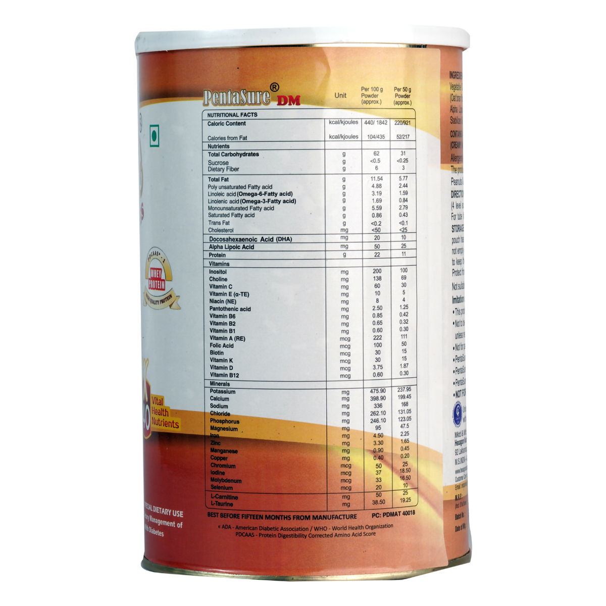 Pentasure DM Diabetes Care Creamy Vanilla & Cinnamon Flavour Powder ...