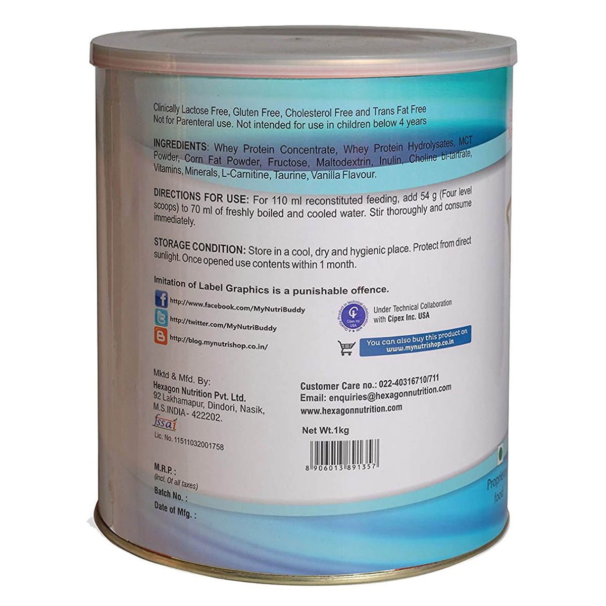 Pentasure 2.0 Vanilla Flavour High Protein Powder, 1 Kg Price, Uses ...