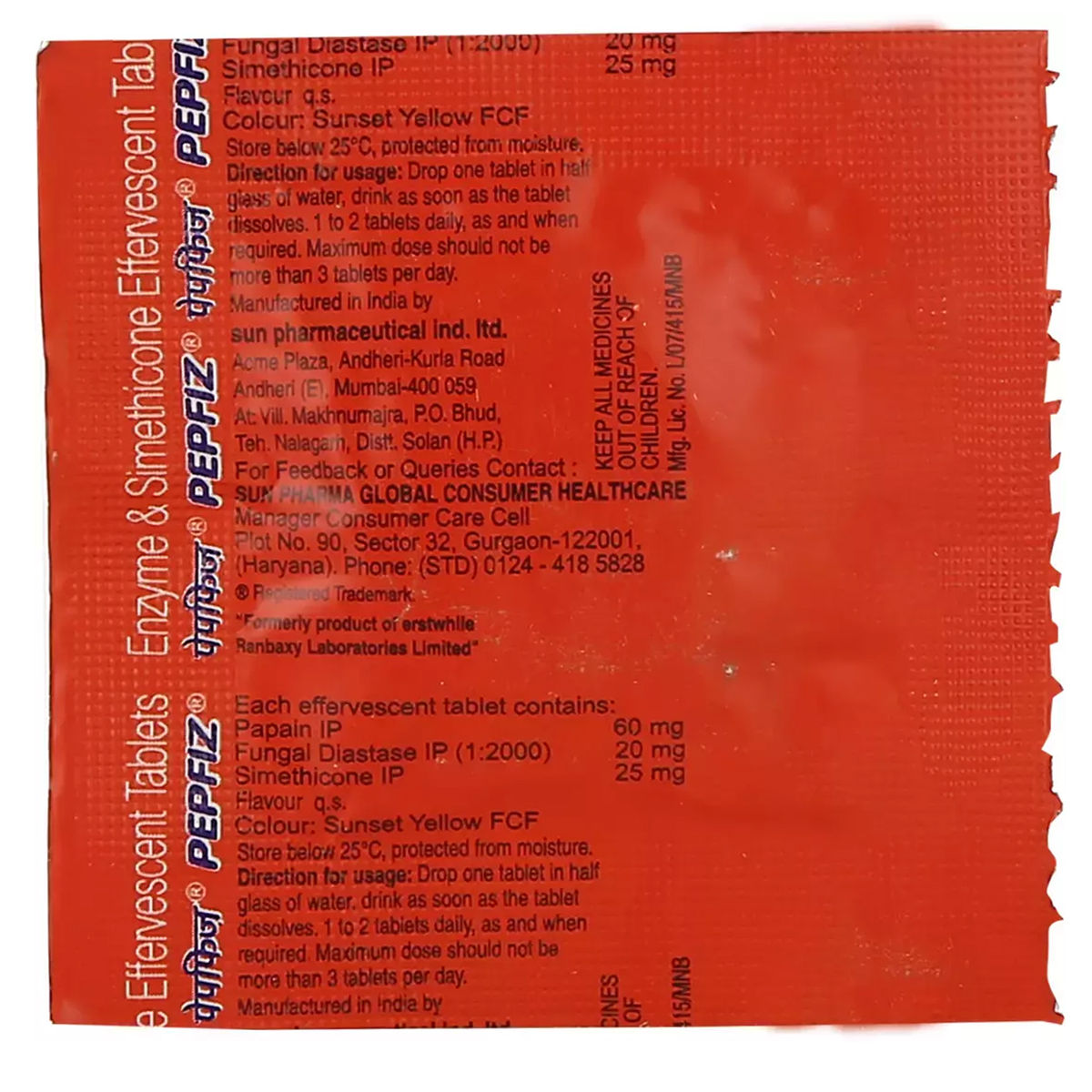 Pepfiz Tablet Price, Uses, Side Effects, Composition - Apollo Pharmacy