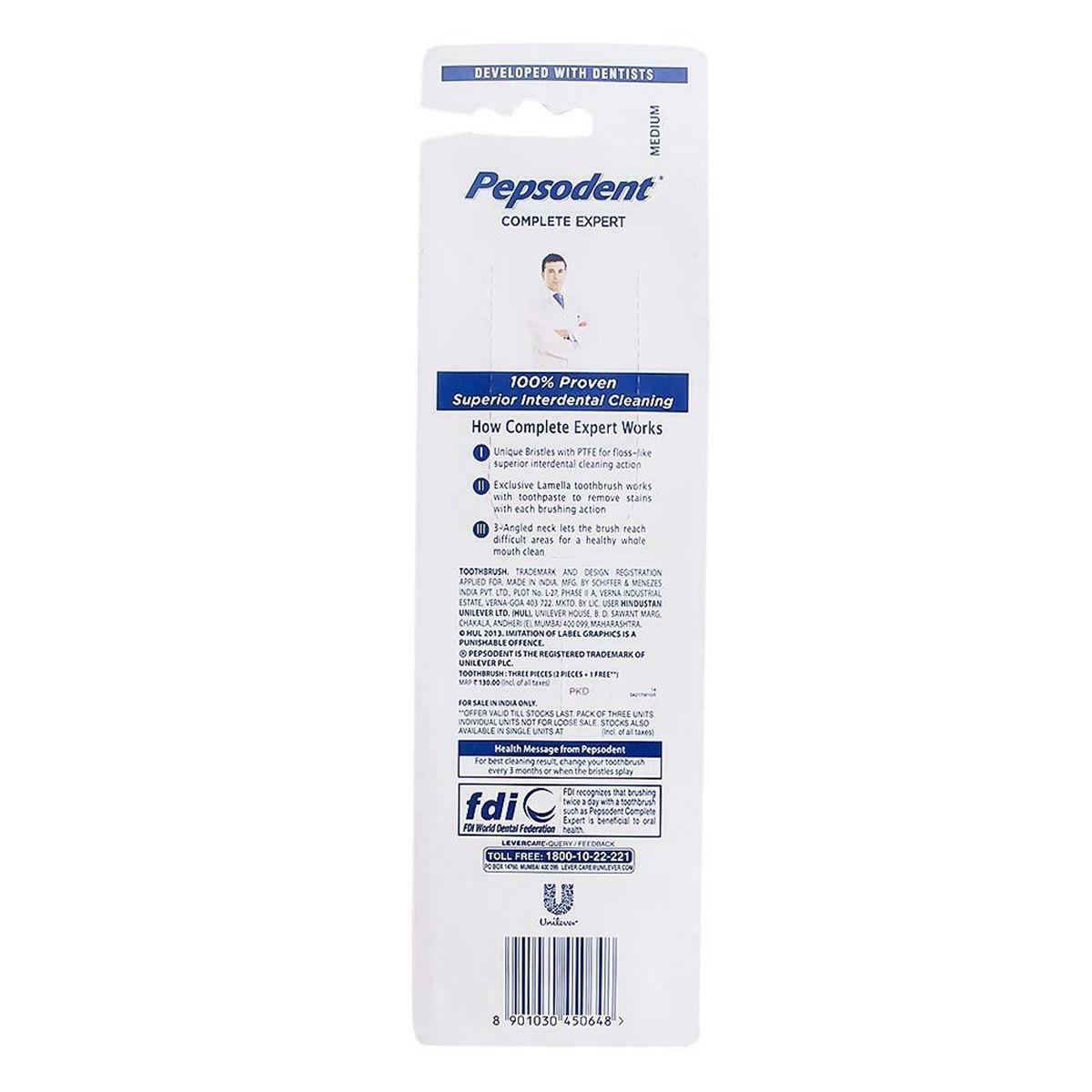 Pepsodent Expert Protection Pro Complete Toothbrush, 3 Count (Buy 2 Get ...