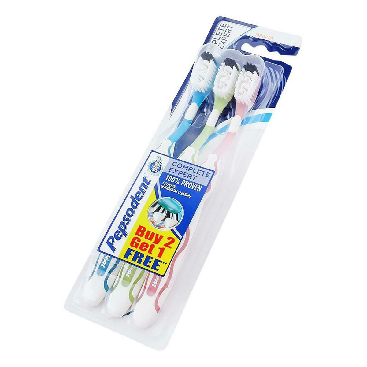 Pepsodent Expert Protection Pro Complete Toothbrush, 3 Count (Buy 2 Get ...