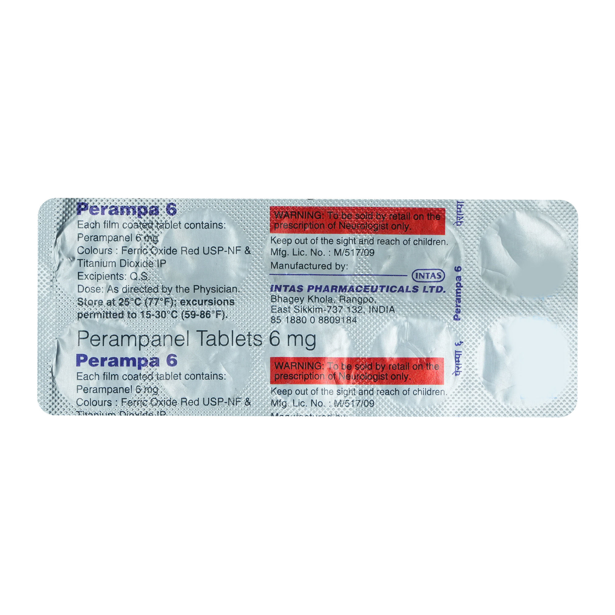Perampa 6 Tablet | Uses, Side Effects, Price | Apollo Pharmacy