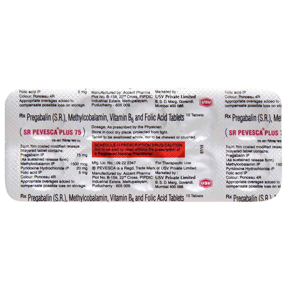SR Pevesca Plus 75 Tablet 10's Price, Uses, Side Effects, Composition ...
