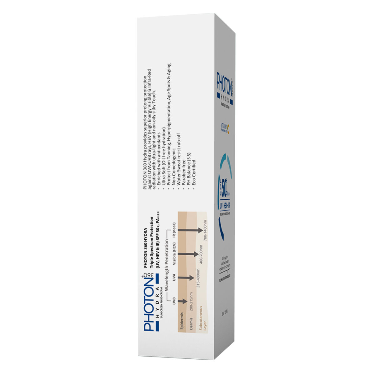 Buy Photon 360 Hydra Spf 50+Pa++++ Sunscreen Fluid Cream | 19 Minutes ...