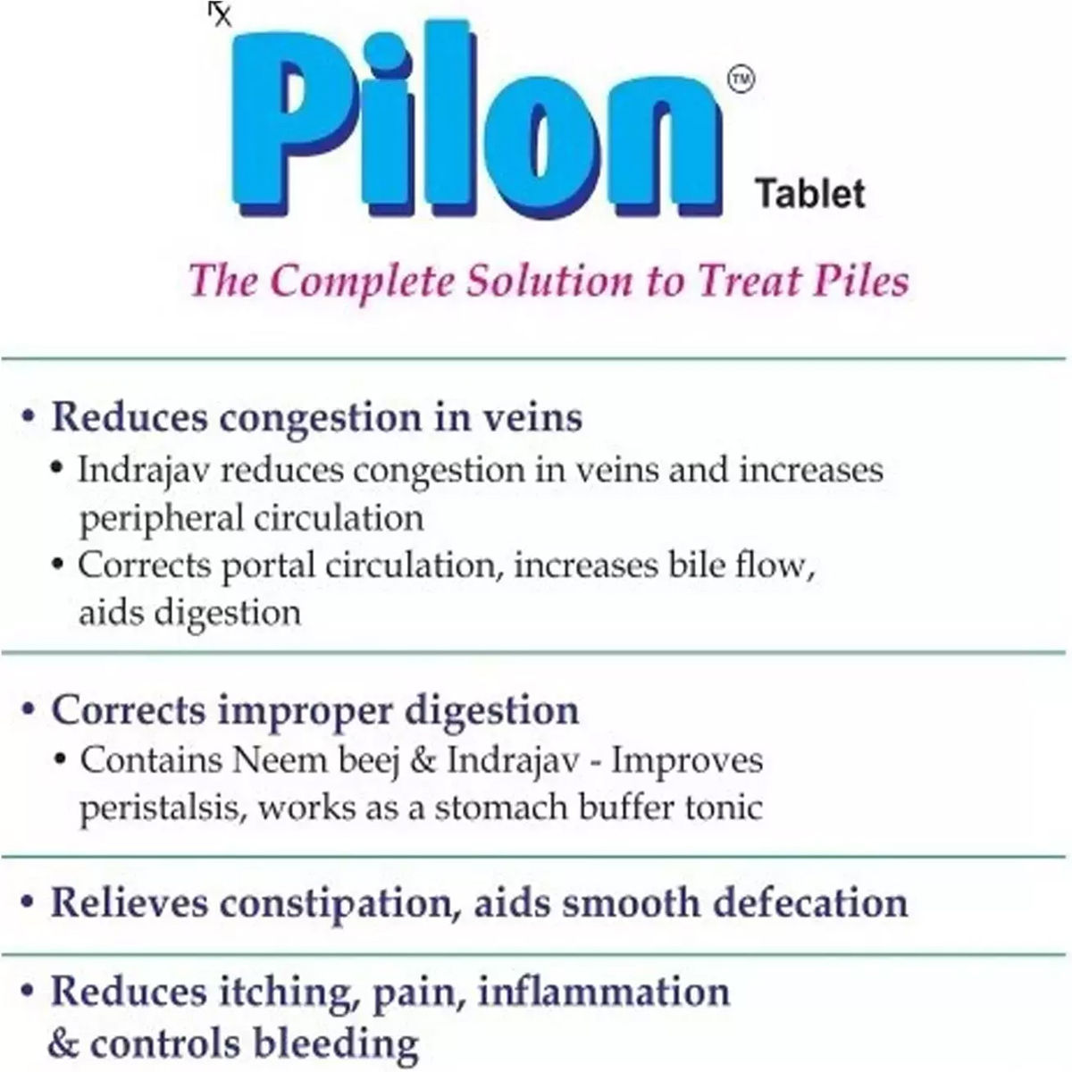 Buy Pilon, 10 Tablets | 19 Minutes Delivery | Apollo Pharmacy
