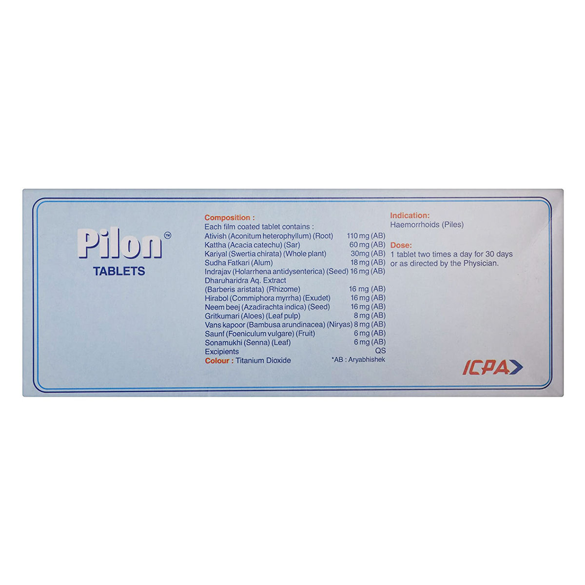 Pilon, 10 Tablets Price, Uses, Side Effects, Composition - Apollo Pharmacy