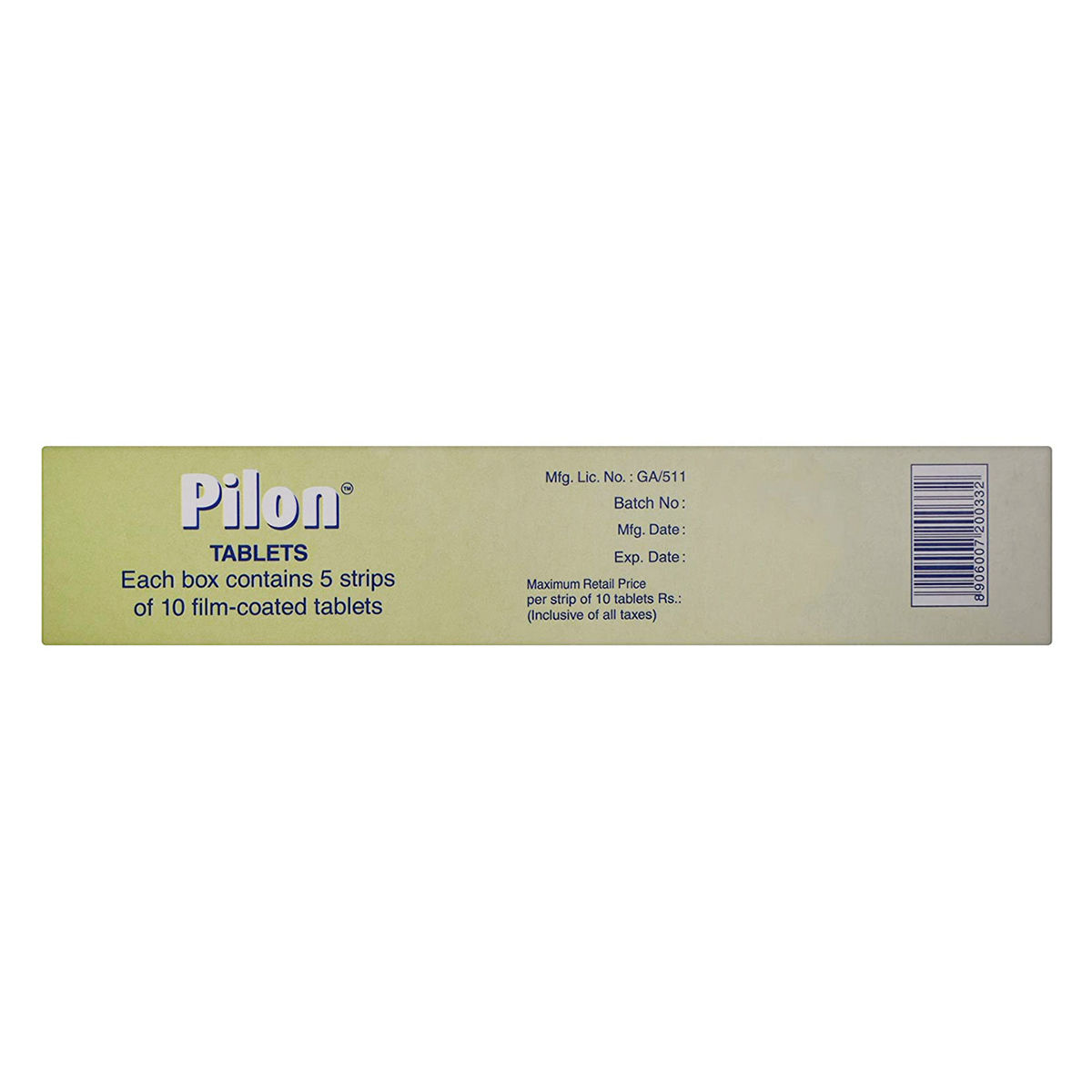 Pilon, 10 Tablets Price, Uses, Side Effects, Composition - Apollo Pharmacy
