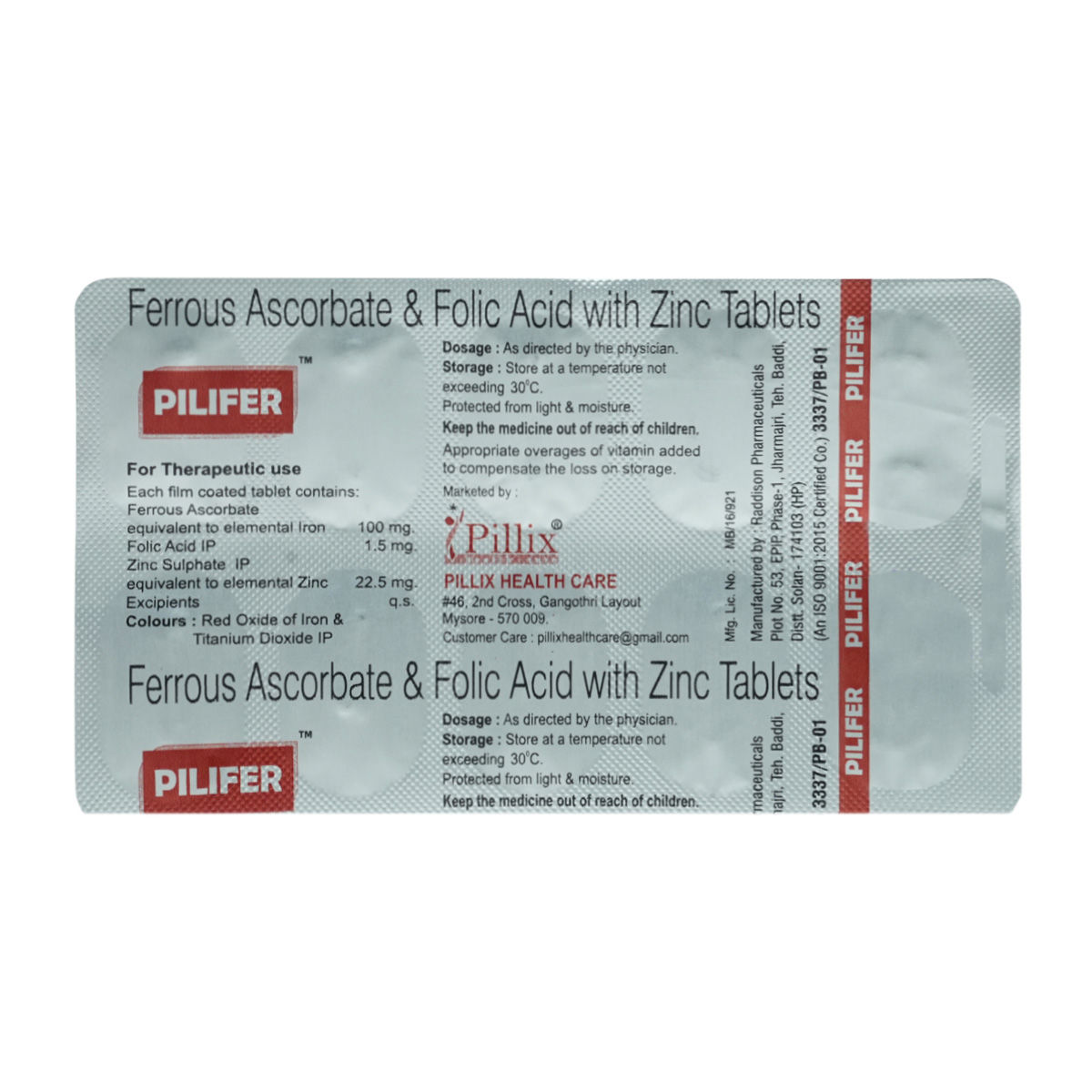 Pilifer Tablet 10's Price, Uses, Side Effects, Composition - Apollo ...