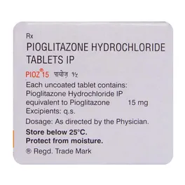 Pioz 15 Tablet | Uses, Side Effects, Price | Apollo Pharmacy