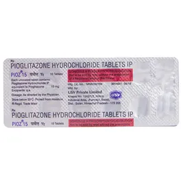 Pioz 15 Tablet | Uses, Side Effects, Price | Apollo Pharmacy