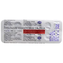 Pioz 30 Tablet | Uses, Side Effects, Price | Apollo Pharmacy