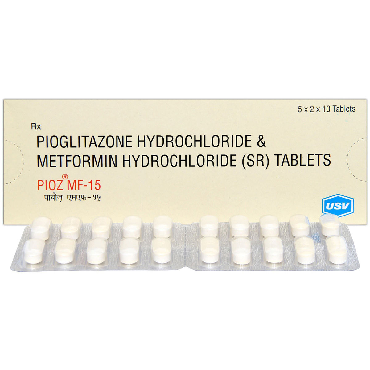Pioz MF-15 Tablet 10's Price, Uses, Side Effects, Composition - Apollo Pharmacy