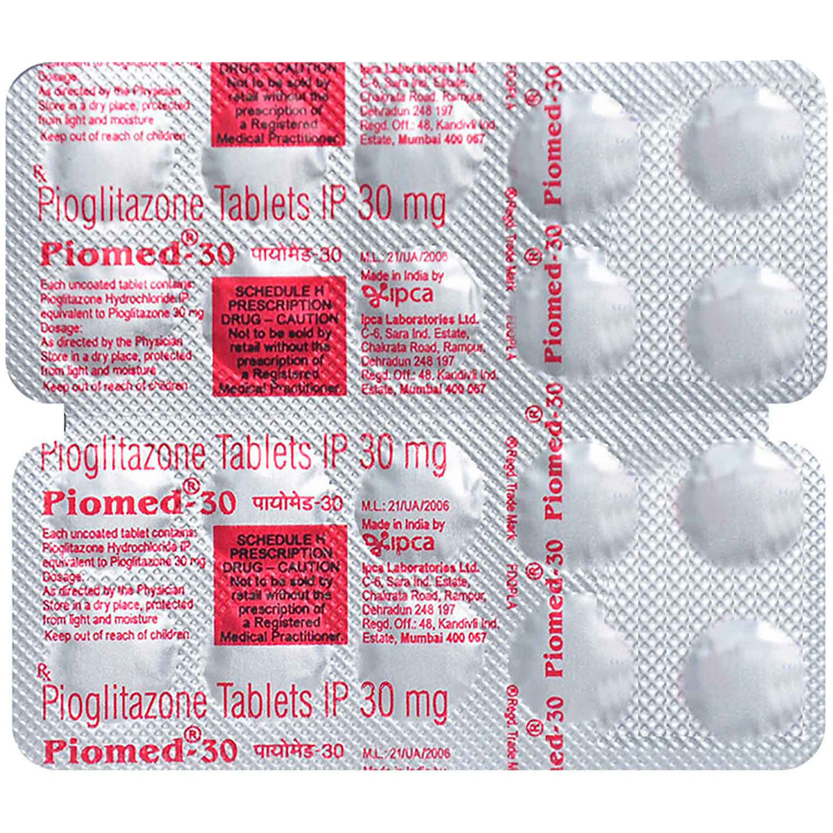 Piomed-30 Tablet 10's Price, Uses, Side Effects, Composition - Apollo ...