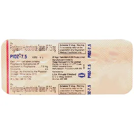 Pioz 7.5 Tablet | Uses, Side Effects, Price | Apollo Pharmacy