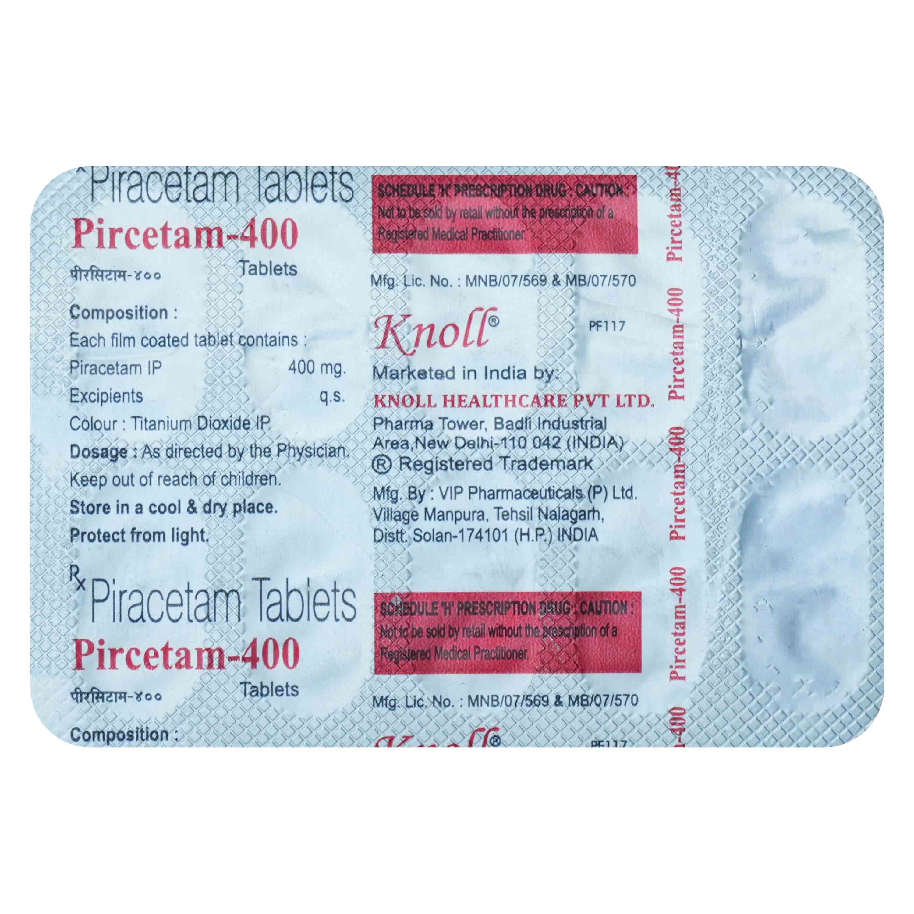 Pircetam 400 Tablet | Uses, Side Effects, Price | Apollo Pharmacy