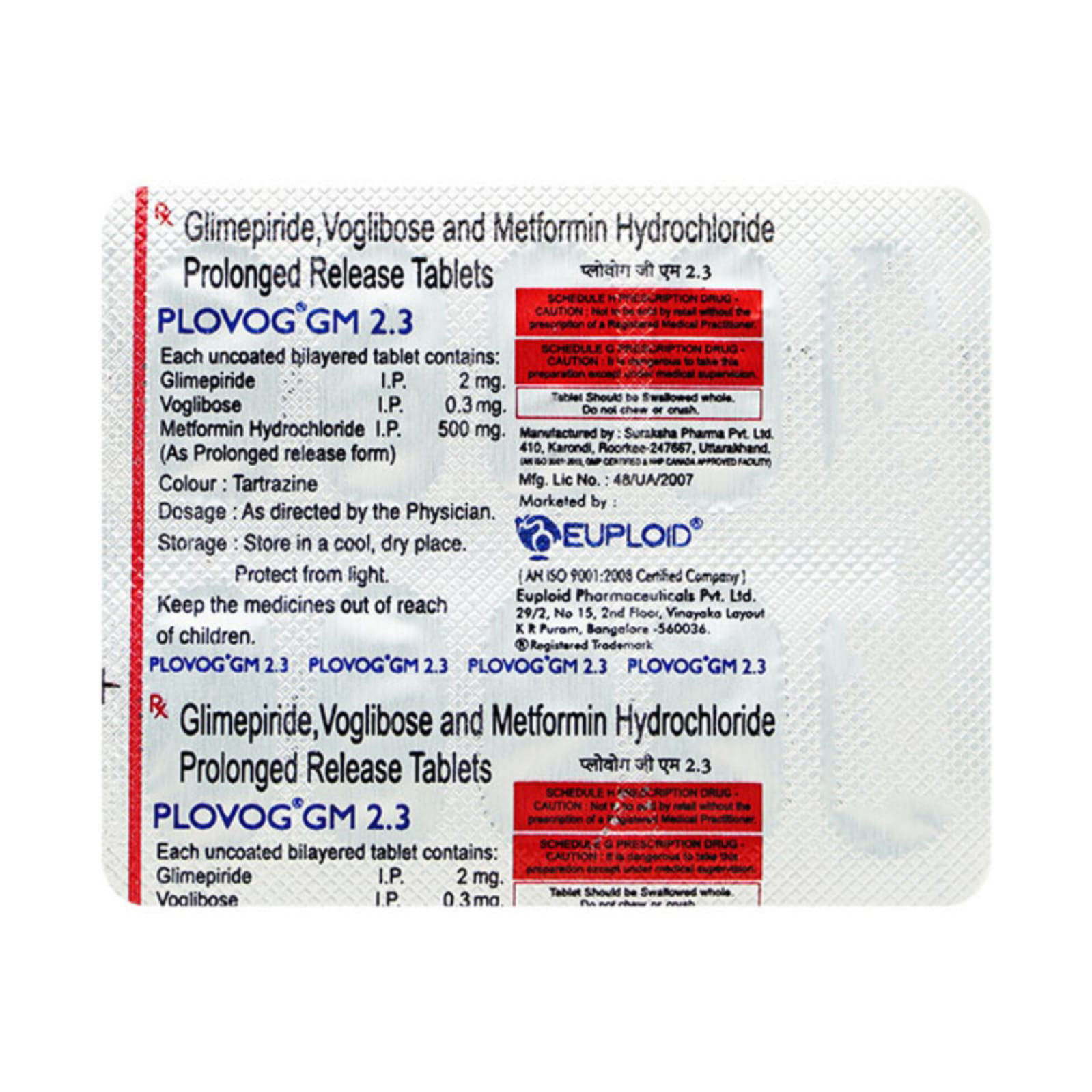 Plovog-GM 2.3 Tablet | Uses, Side Effects, Price | Apollo Pharmacy