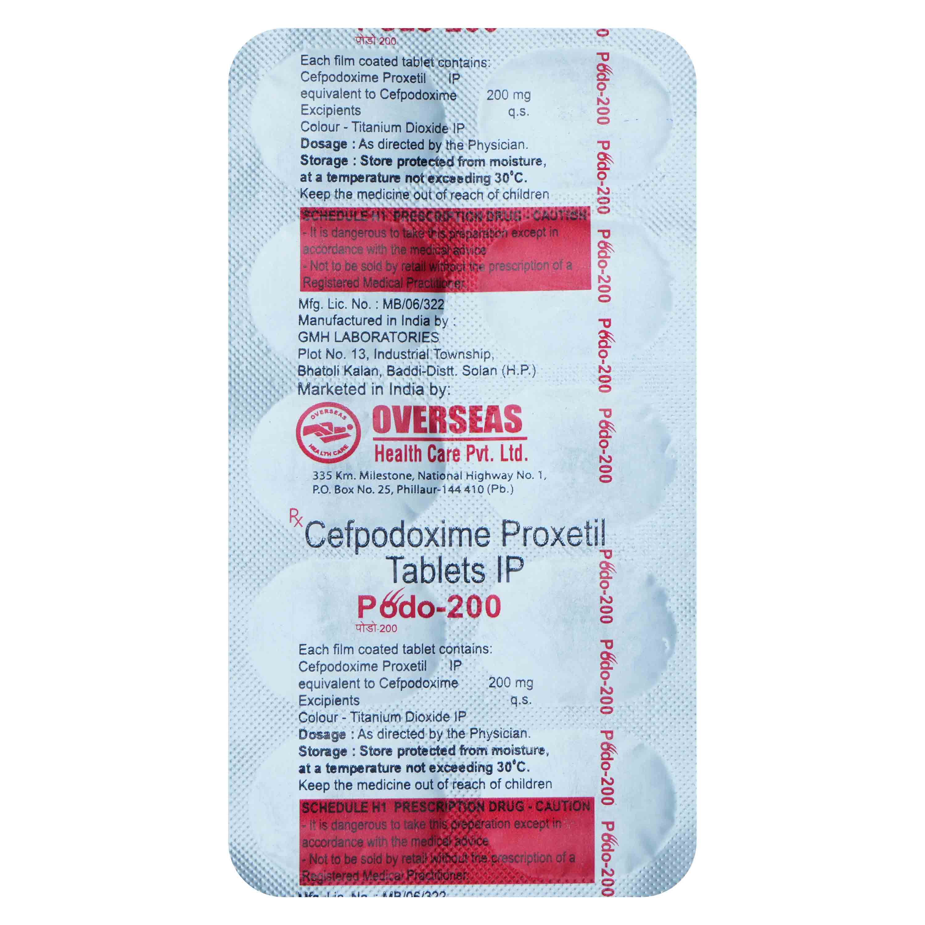 Podo 200 mg Tablet | Uses, Side Effects, Price | Apollo Pharmacy