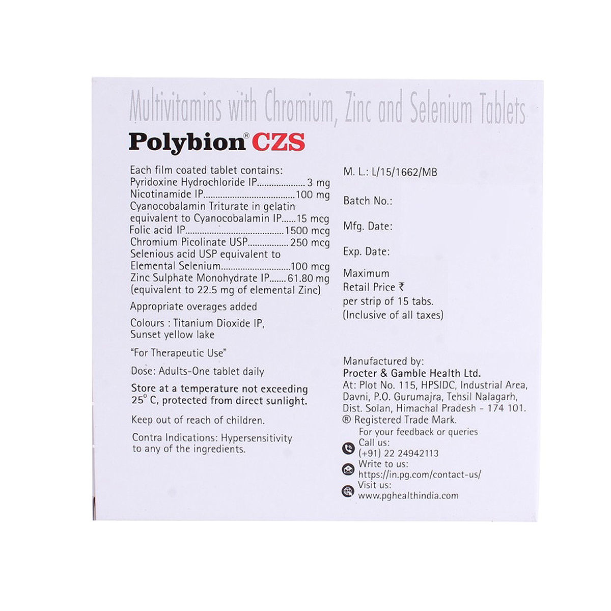 Polybion CZS Tablet | Uses, Side Effects, Price | Apollo Pharmacy