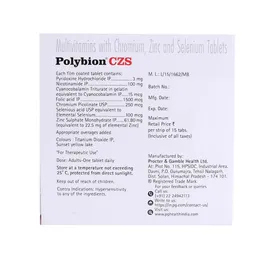 Polybion CZS Tablet | Uses, Side Effects, Price | Apollo Pharmacy