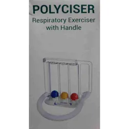 Polymed Polyciser Spirometer Respiratory Exerciser with Handle | Uses ...
