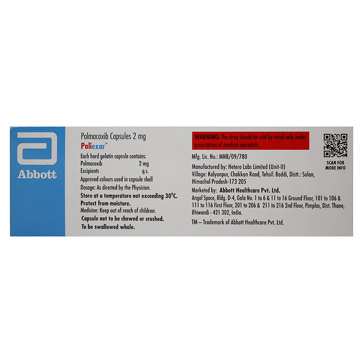 Poliexar 2 mg Capsule | Uses, Side Effects, Price | Apollo Pharmacy