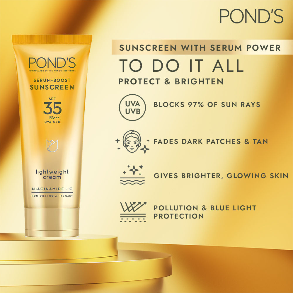 Pond's Serum Boost SPF 35 PA++++ Lightweight Sunscreen cream, 50 gm ...
