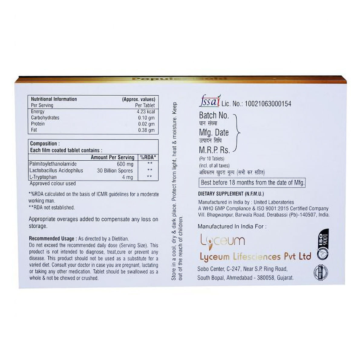 Populas Gold Tablet | Uses, Side Effects, Price | Apollo Pharmacy