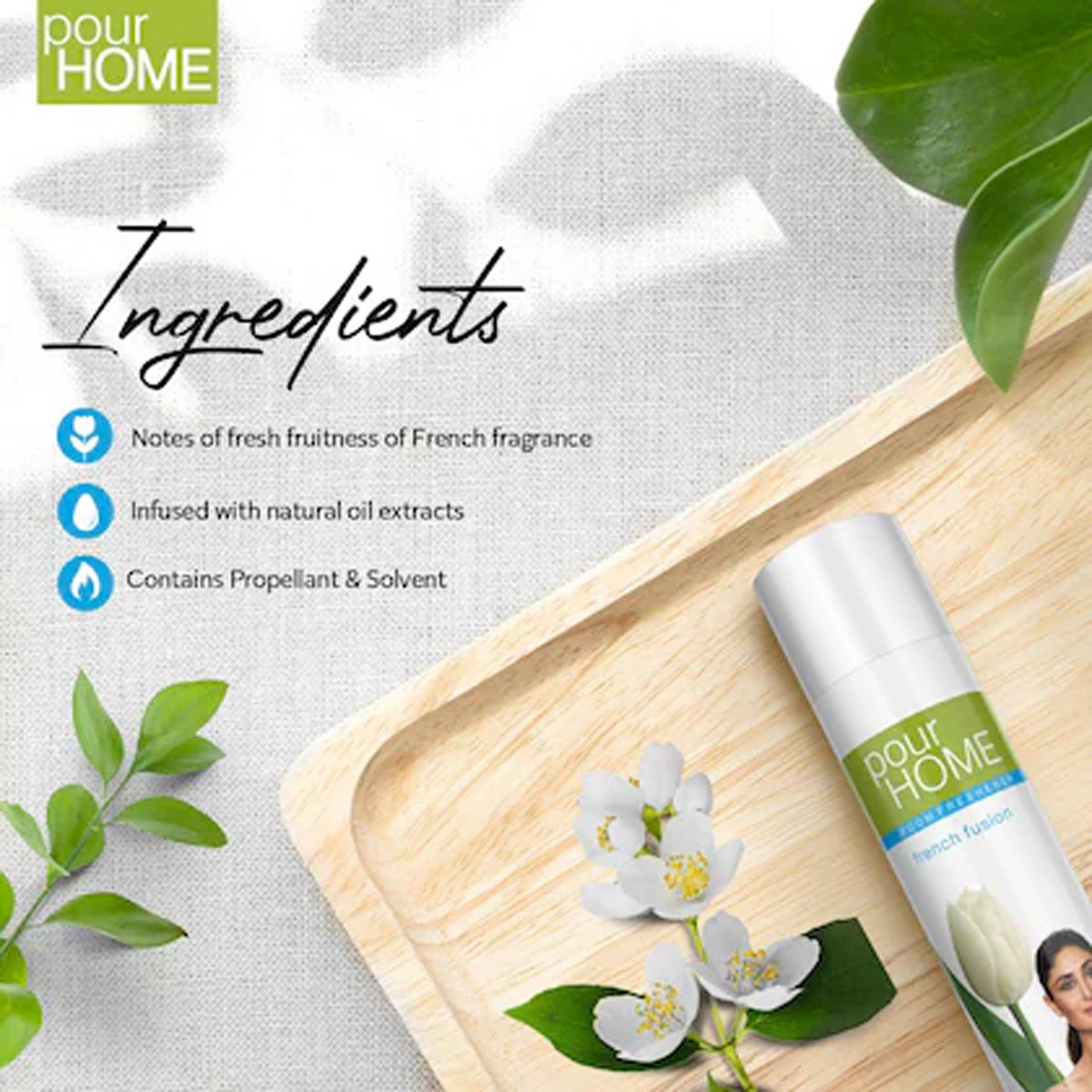 Buy POUR HOME French Fusion Room Air Freshener Spray, 220 ml | 19 ...