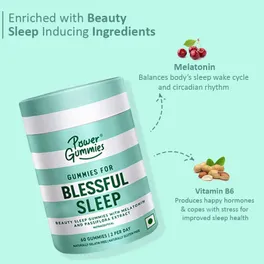 Buy Power Gummies Blessful Sleep Passion Fruit Flavour Gummies, 60 ...